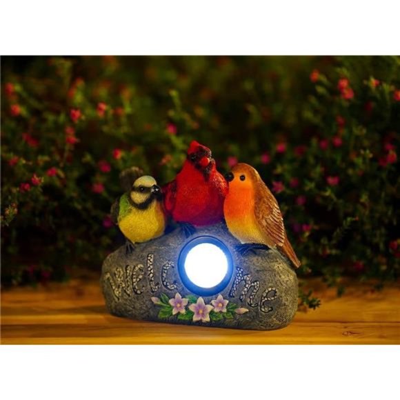 Accents | Garden Bird Statue Solar Spot Light Outdoor Decor Solar Bird ...